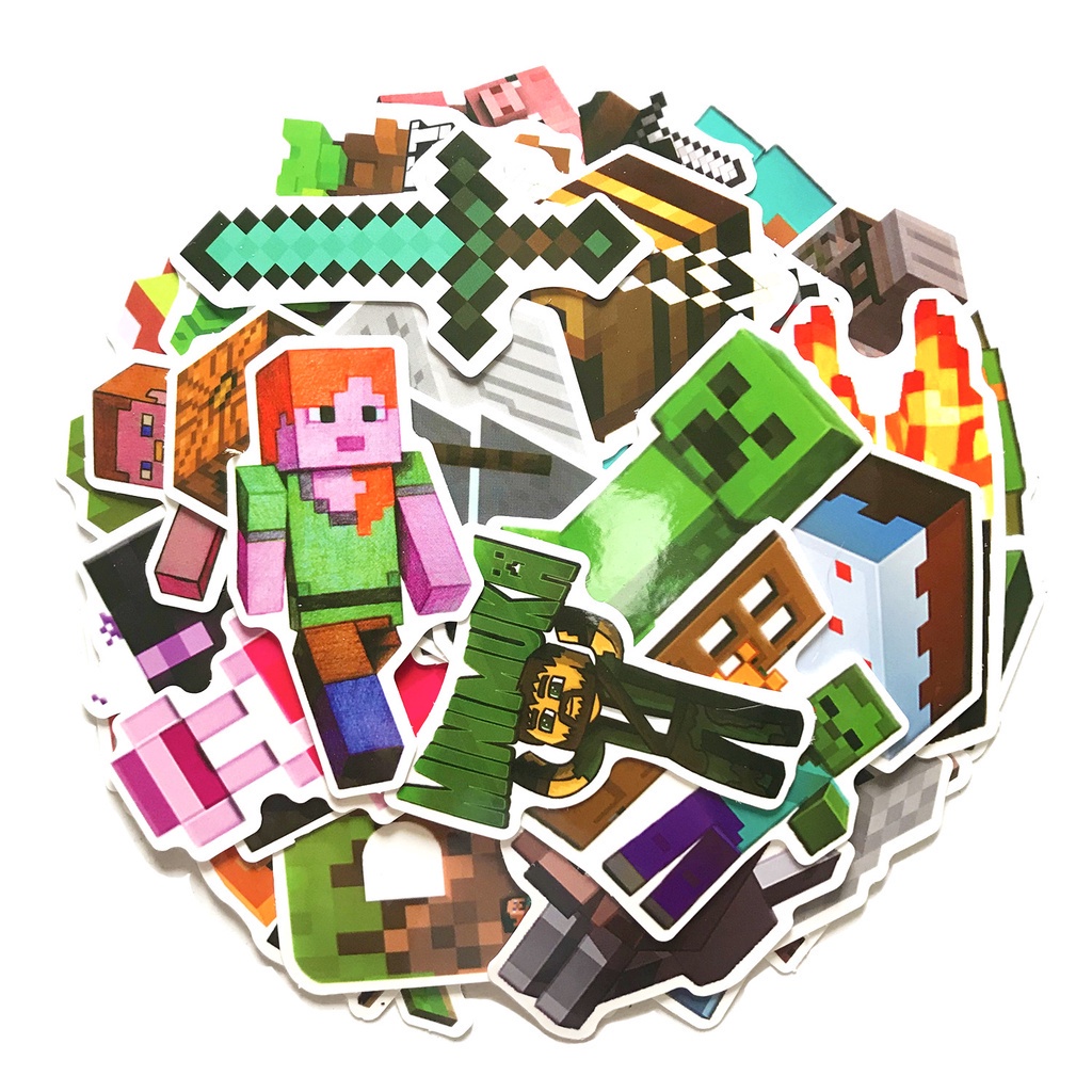 50pcs Minecraft ROBLOX Kuromi cartoon game stickers mobile phone flat ...