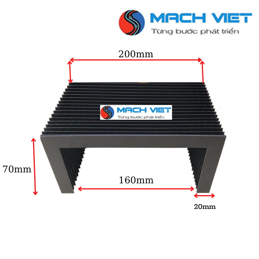 Cnc machine dust shields of various sizes and shapes according to the ...