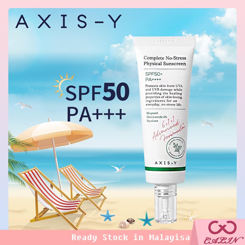 Axis-Y Complete No Stress Physical Sunscreen SPF50+ PA++++10ml/50ml ...