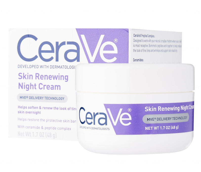 CeraVe Skin Renewing Night Face Cream with Hyaluronic Acid 48G | Shopee ...