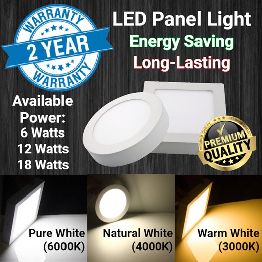 💥Newest Surface Mounted Led Panel Light 6w 12w 18w Round Square LED ...