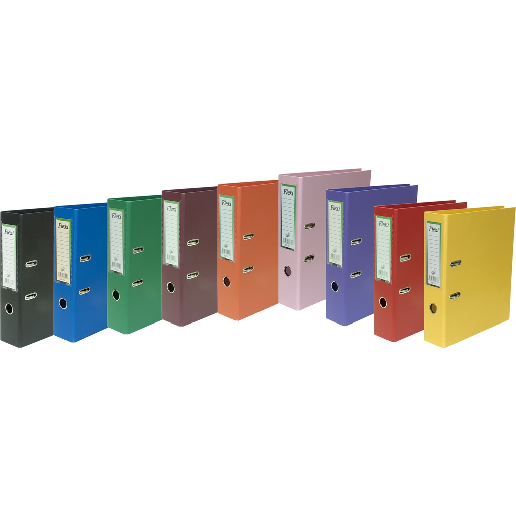 Flexi A4 PVC Durable Strong Arch File with 7.2cm Spine in Multi Colours ...