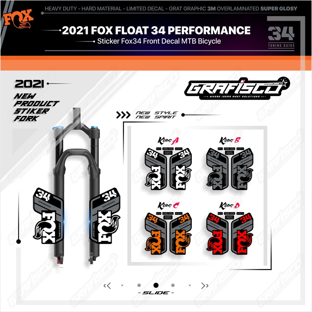 Fox Factory Float 34 Performance Decal Fork Sticker 2021 Mtb Bike ...
