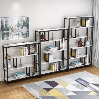 Simple modern bookshelf floor shelf steel wood bookcase free ...