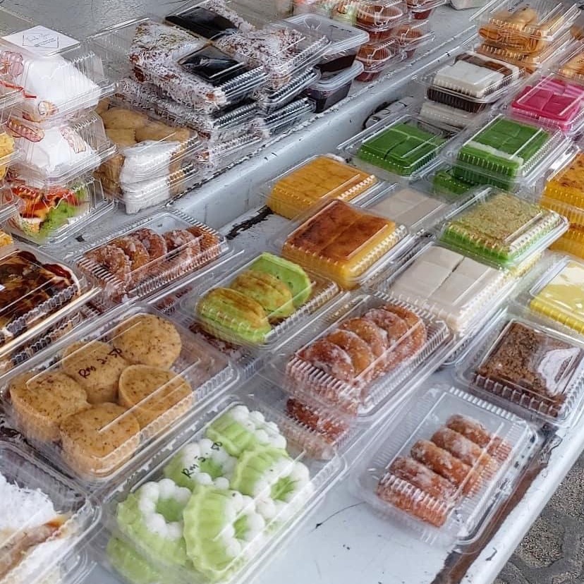 Tapau Kuih Packaging OPS Plastic Tray Bakery Disposable Clear Tray Food ...