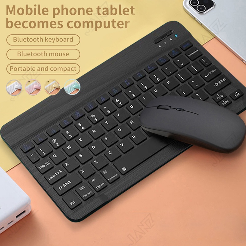 10 inch Wireless Bluetooth Keyboard Wireless Mouse Set Universal ...