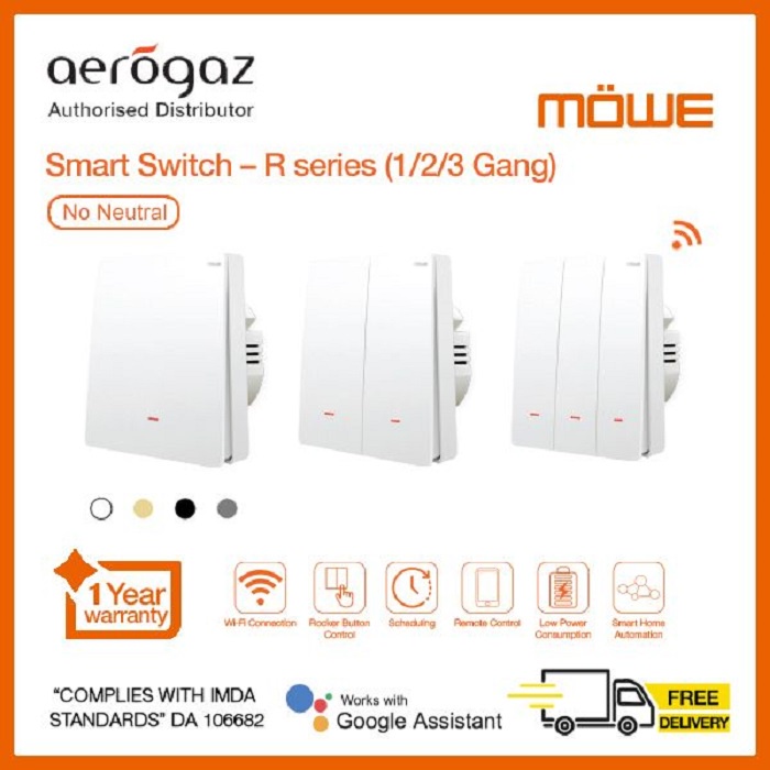 Aerogaz/Mowe WiFi Smart Switch R series MW701/702/703 | Shopee Singapore