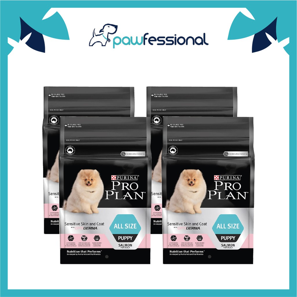 Pro Plan® Optiderma Sensitive Skin & Coat Puppy Dry Dog Food (2.5kg X 4 ...