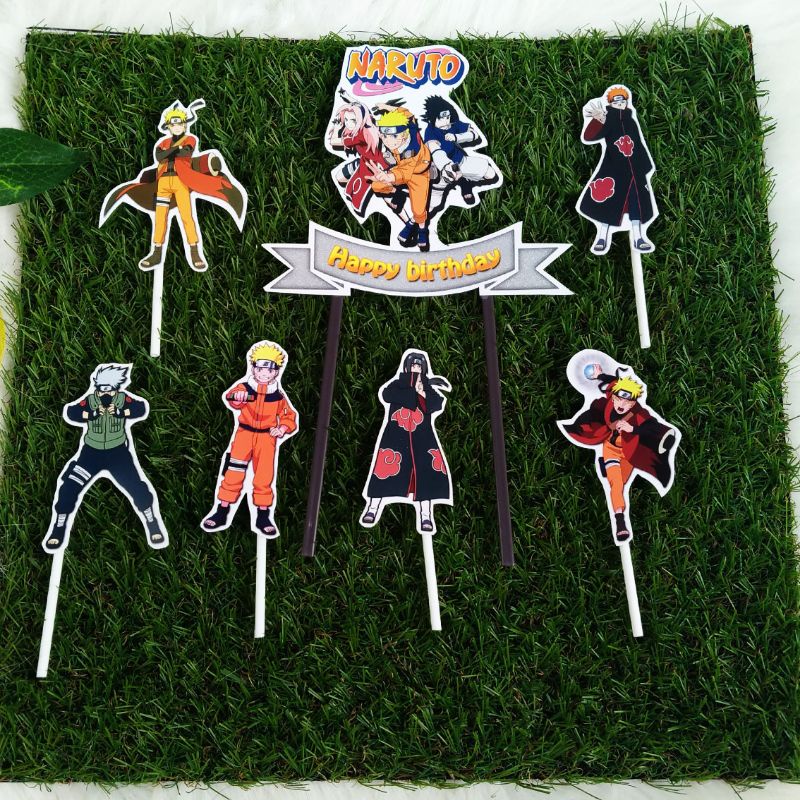 Naruto Cake Topper happy birthday Cake Decoration | Shopee Singapore