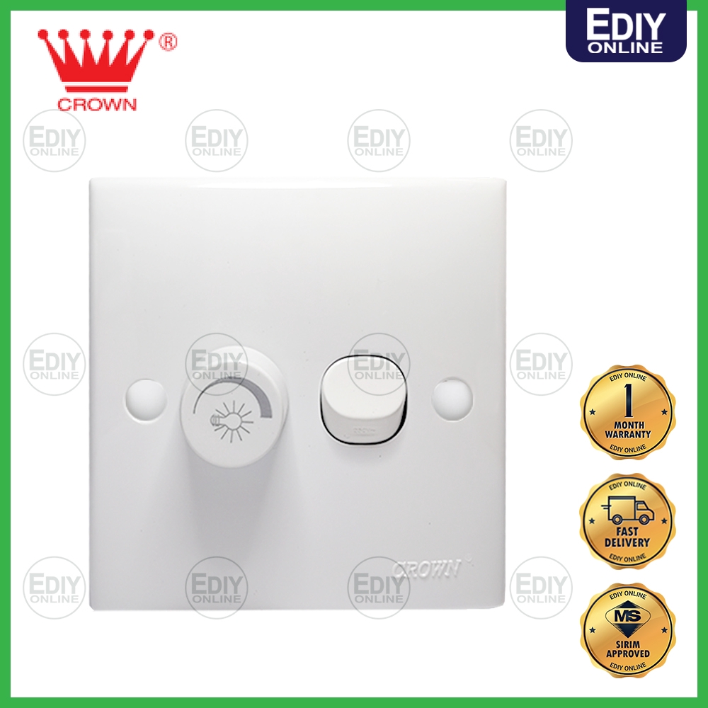 Crown Light Dimmer with Switch 500W-600W 250V AC 灯 调节器 | Shopee Singapore