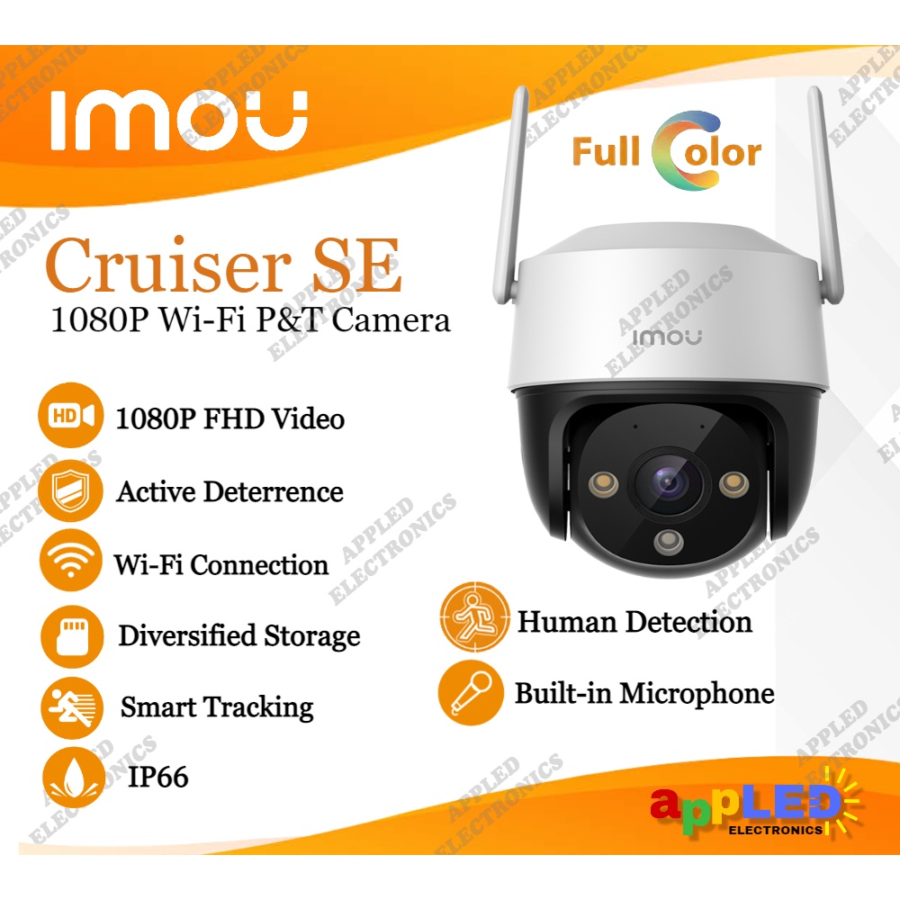 Imou Cruiser SE 2MP PT Wi-Fi Camera with Smart Color Night Vision, AI ...