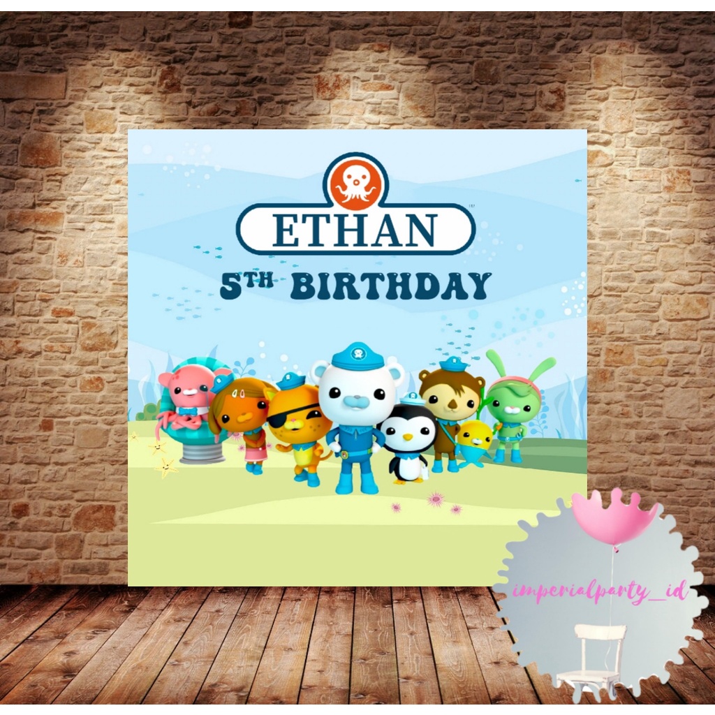 Custom Backdrop Banner Happy Birthday Banner The Octonauts | Shopee ...