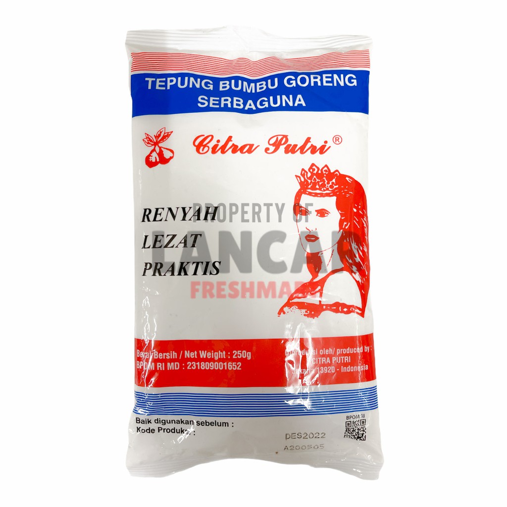 Putri FLOUR 250GR / MULTIPURPOSE FRIED SPICE FLOUR CITRA PUTRI 250GR ...
