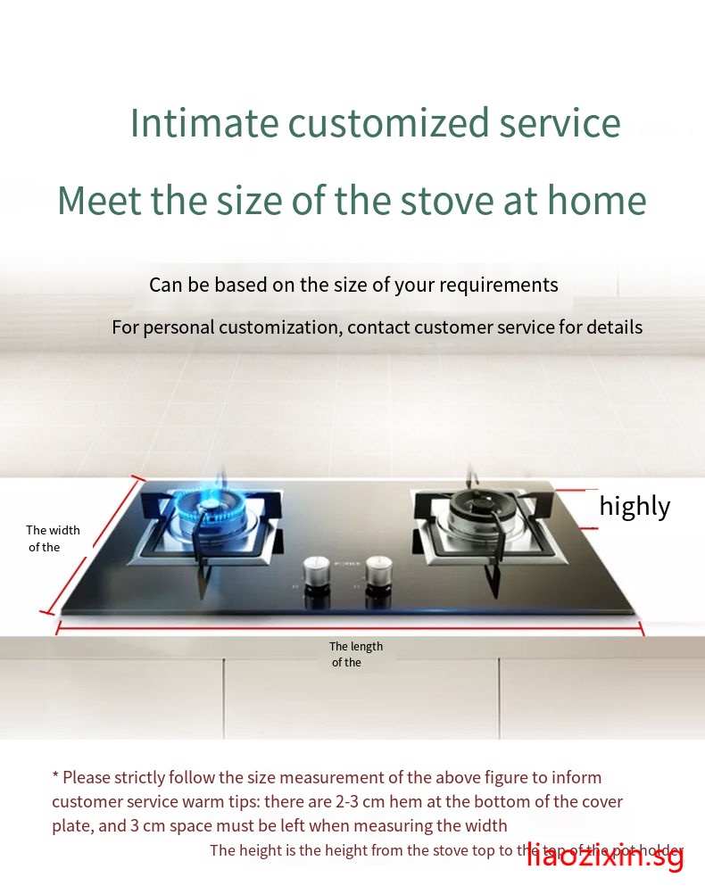 Customizable size 304 stainless steel stove cover gas hob bracket ...