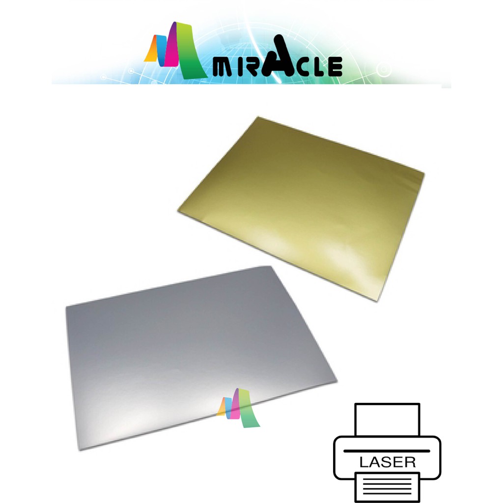 A4 LASER GOLD/SILVER MATTE STICKER FOR LASER PRINTER (5pcs/pack ...
