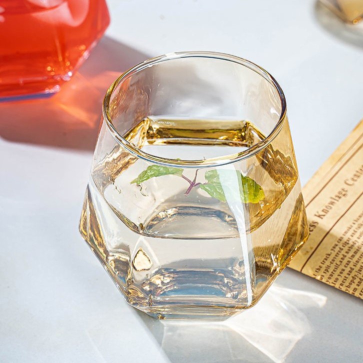 Hexagonal Glass Aesthetic Glasses/Drinking Glasses/Aesthetic Glasses ...