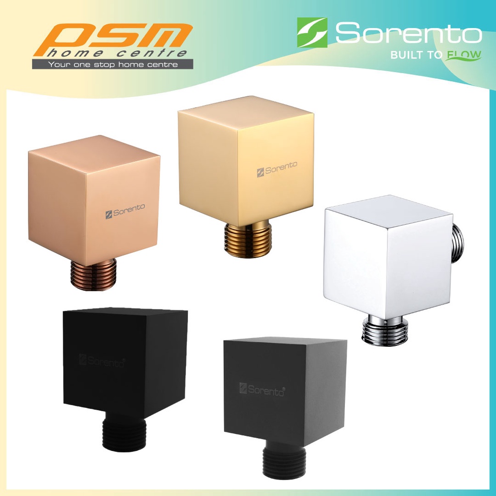 Sorento Solid Brass Material Bathroom Square Shower Union SRTSC02 ...