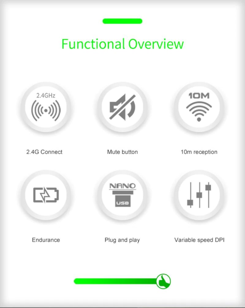 New BM110 Wireless Mouse RGB LED Backlit Rechargeable Mouse Computer ...