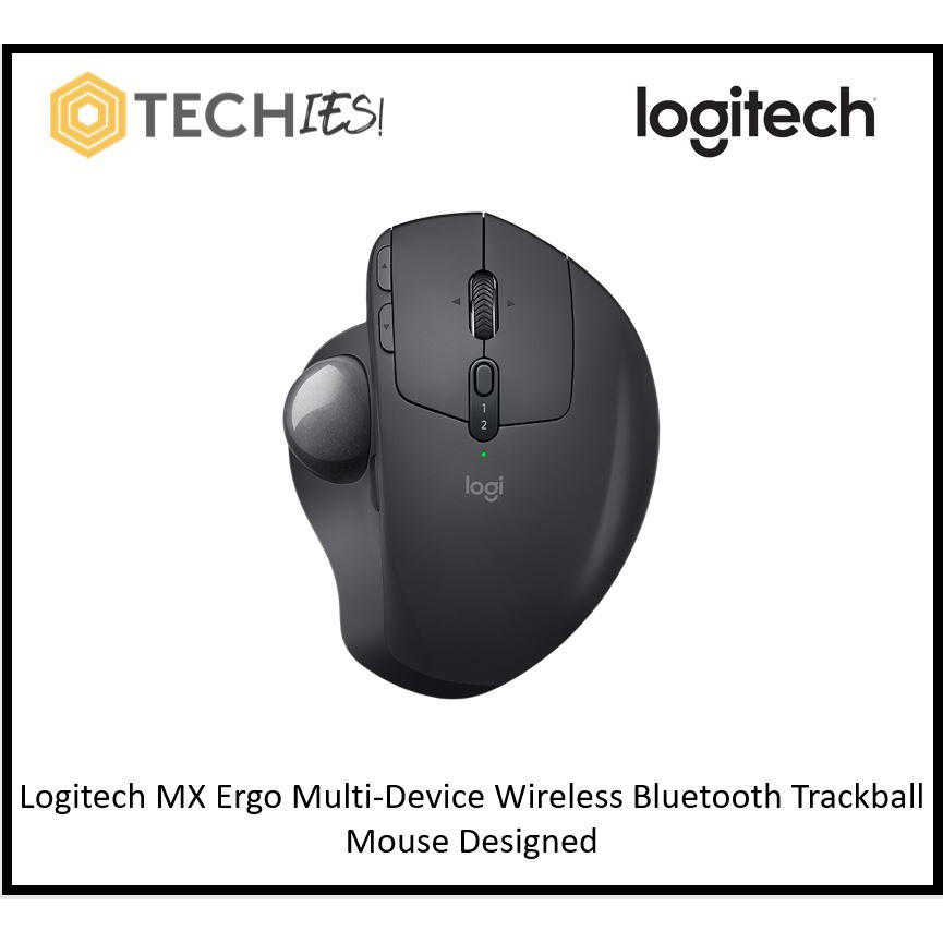 Logitech MX Ergo Multi-Device Wireless Bluetooth Trackball Mouse ...