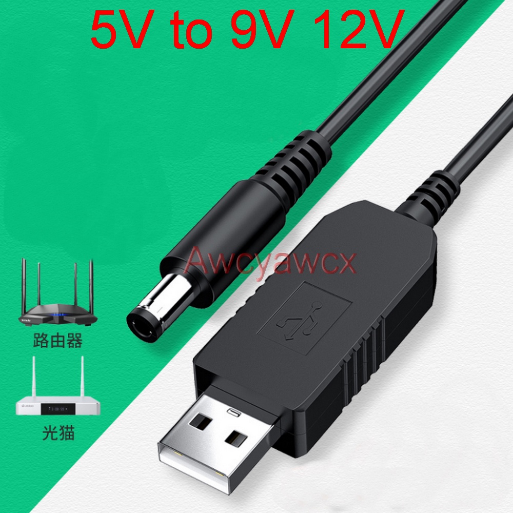 adapter USB DC Boost Converter Cable 5V to 9V 12V Transformer supply ...