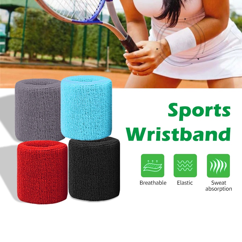🔥24h Shipped🔥 Sport Wristband Sweatband Cotton Hand Band For Gym Tennis ...
