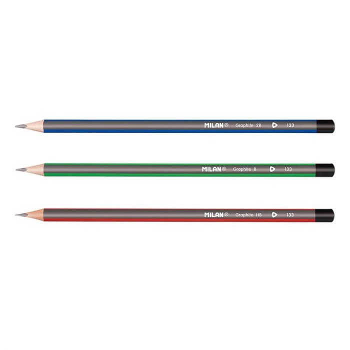 Milan Graphite Pencil 133 Triangular, 71230X12 (29115740239XX) | Shopee ...
