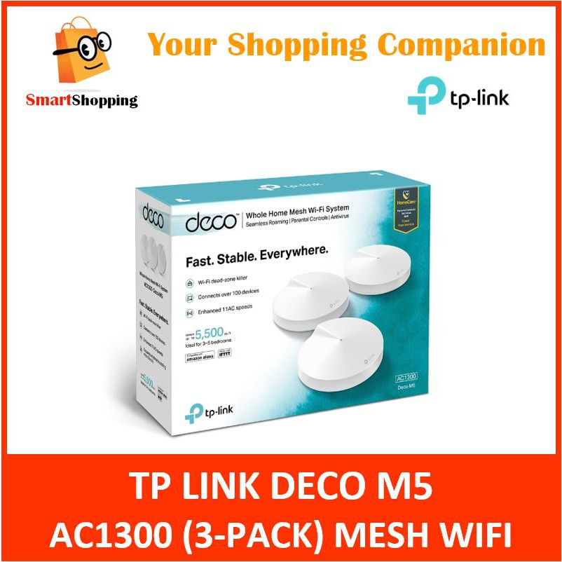 TP-Link Deco M5 Whole Home Mesh WiFi System 3-Pack - 3 Year Warranty by ...