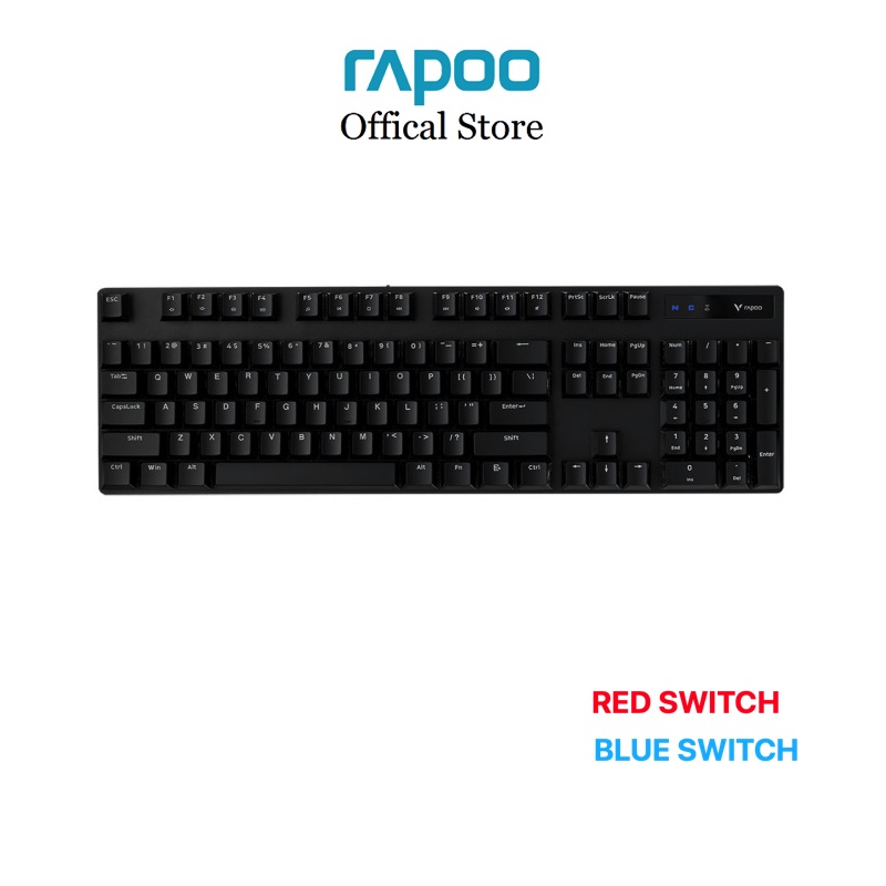 Rapoo V500 Pro Wireless black Wireless keyboard 2.4 GHz - (2 types Red switch/ Blue switch ...