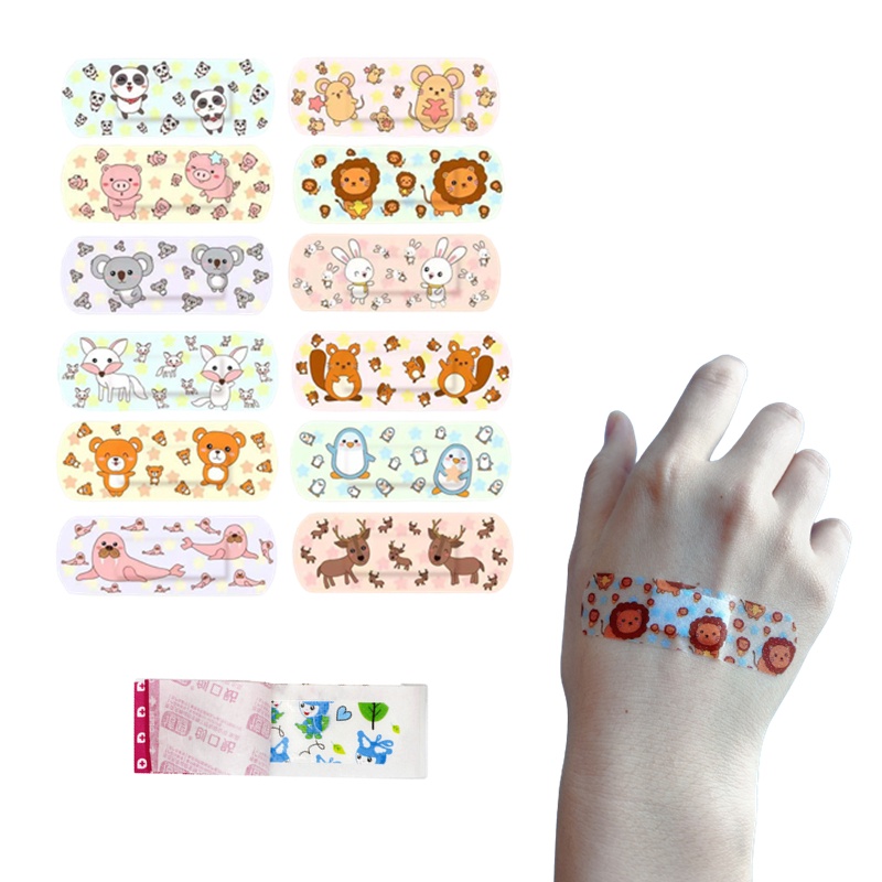 100Pcs Hemostatic Adhesive Bandages Breathable Cute Cartoon Band Aid ...