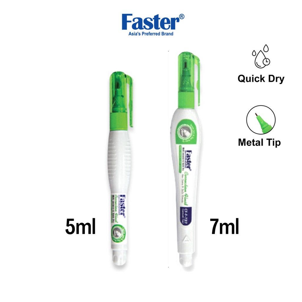 Faster Correction Fluid Liquid Paper 5ml/7ml (1PC) | Shopee Singapore