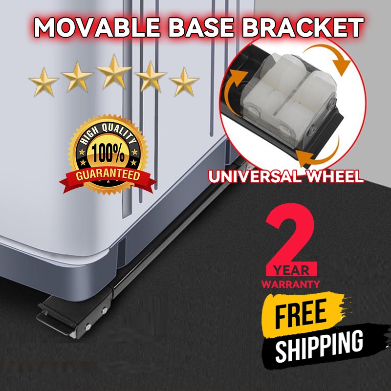 RUNZE Movable Washing Machine Base With Wheels Stand Bathroom ...