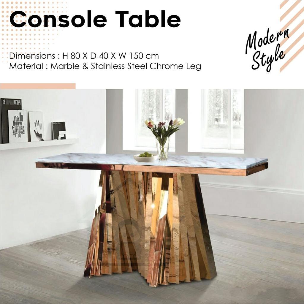 CONSOLE TABLE MARBLE TOP ABSTRACT BASE MODERN/MARBLE CONSOLE TABLE ...