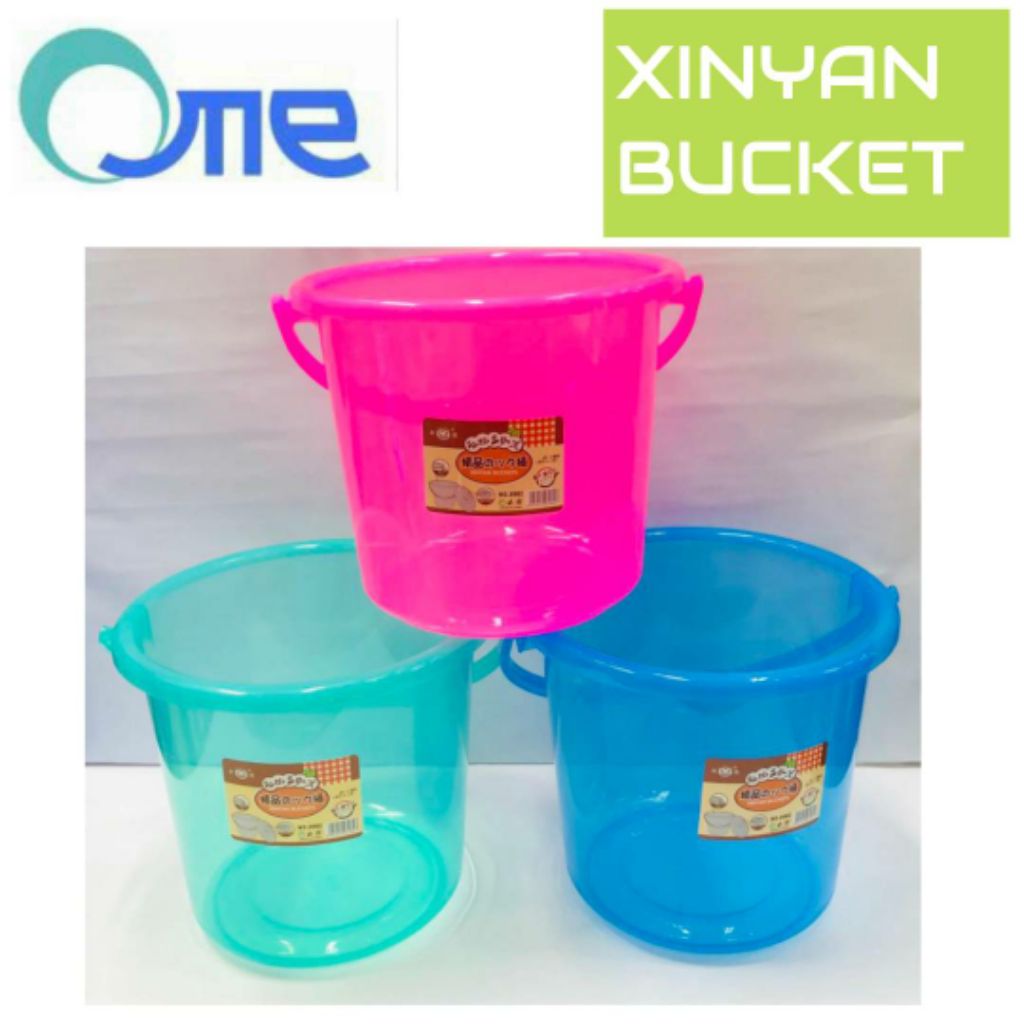 XIN YAN-Transparent Colourful Water Bucket 4 Size 3 colour| 3982 | 3983 ...