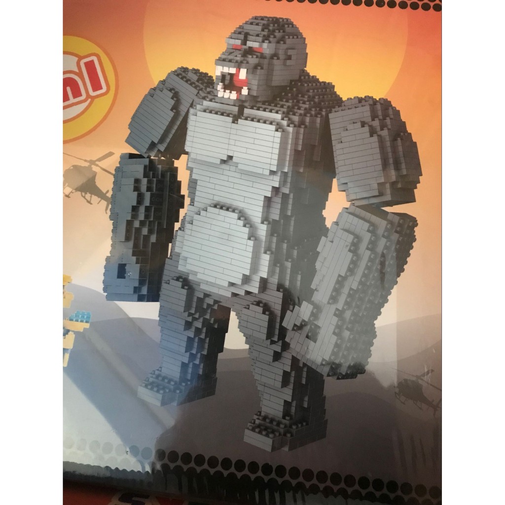QCF Funny Cartoon Diamond Blocks King kong Model Boy Gorilla Auction ...