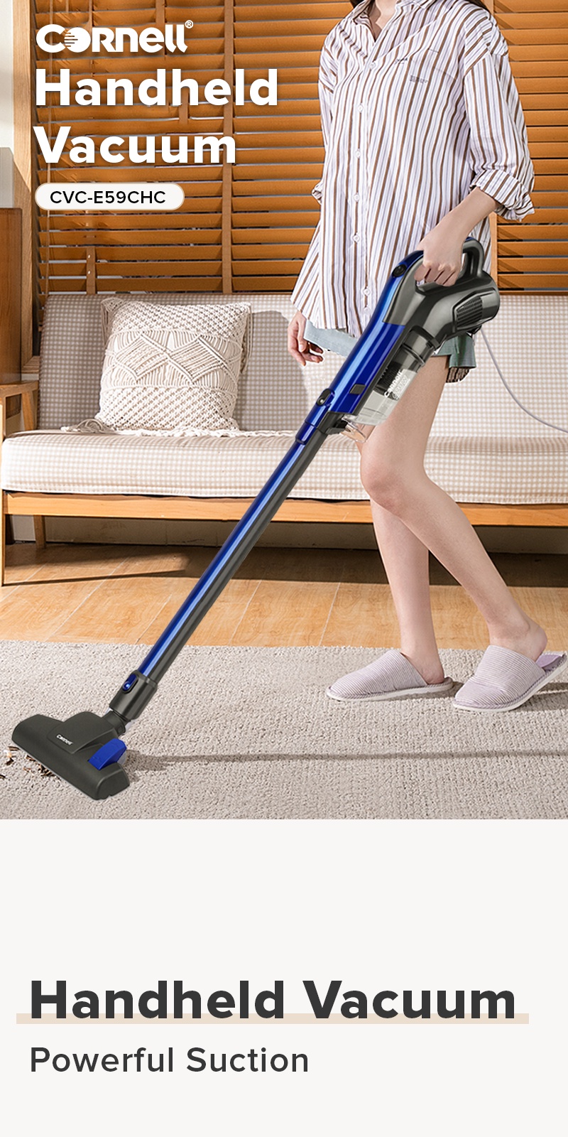 Cornell 14KPa Powerful Suction 5meter Corded Handheld Vacuum Cleaner ...