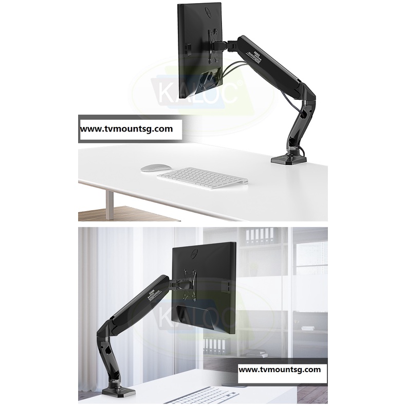 SGstock monitor stand 32inch laptop gas strut arm full motion mounting ...
