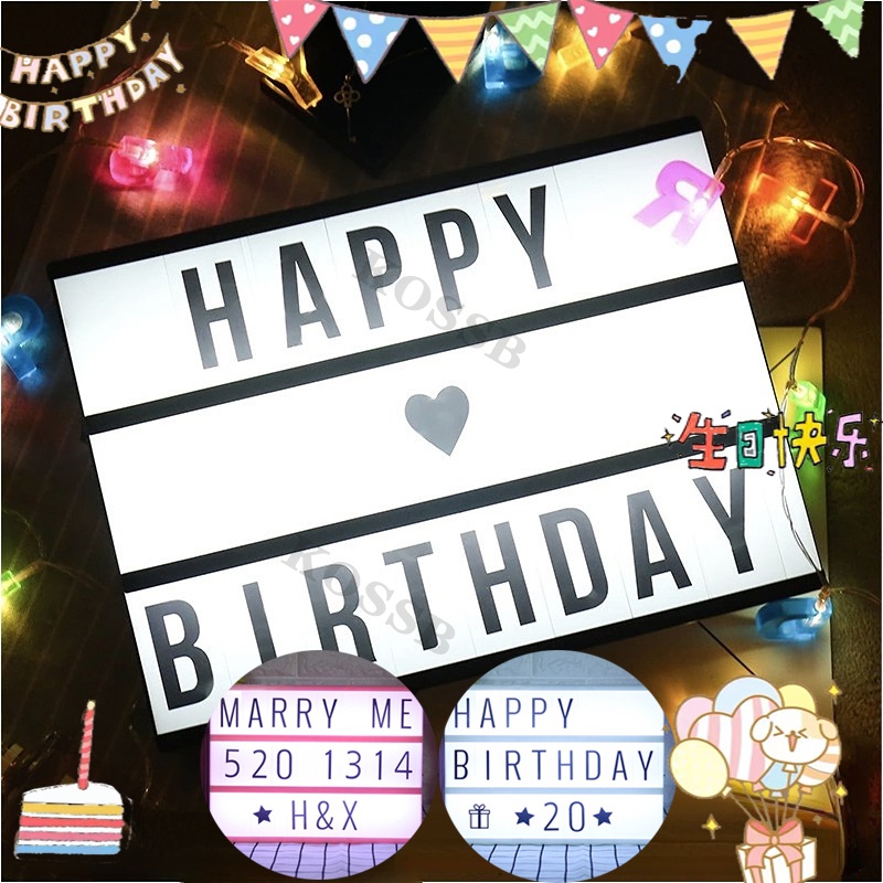 Led Lightbox Led Box Alphabet Light Message Box DIY Light Box Letters ...