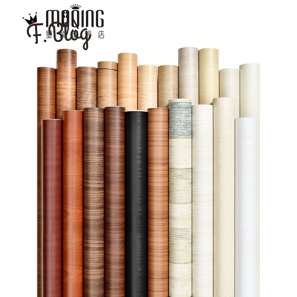 Wood Grain Wallpaper Self-adhesive Waterproof Door Stickers Desktop ...