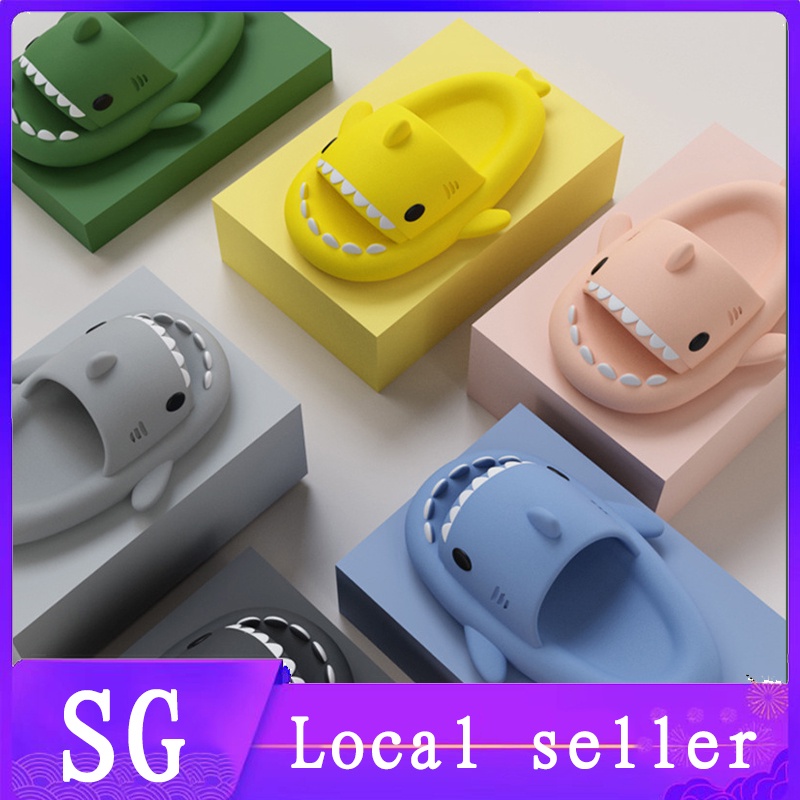 4CM Thick soled Shark Slippers Soft Comfortable Indoor Outdoor for men ...