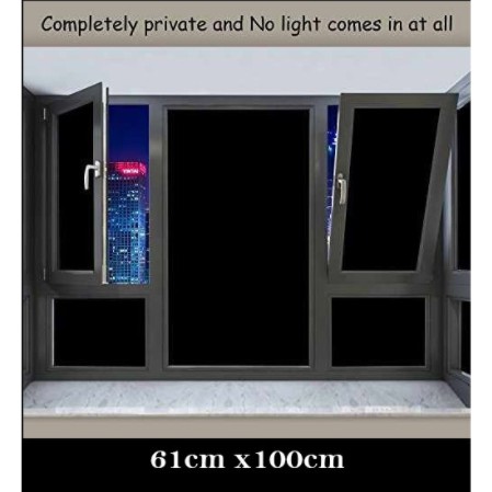 Total Blackout Window Film: 100% Light Blocking, Room Darkening 58cm/60 ...