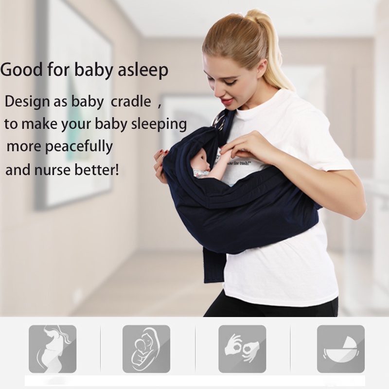CUBY Baby Sling Ergonomic 4-in-1 Baby Carrier ,Soft Adjustable Ring ...