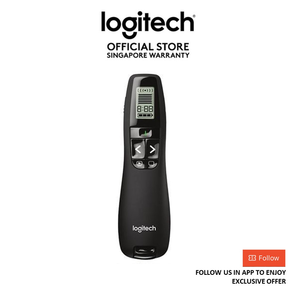 Logitech R800 Wireless Presentation Remove With LCD Display, Timer ...