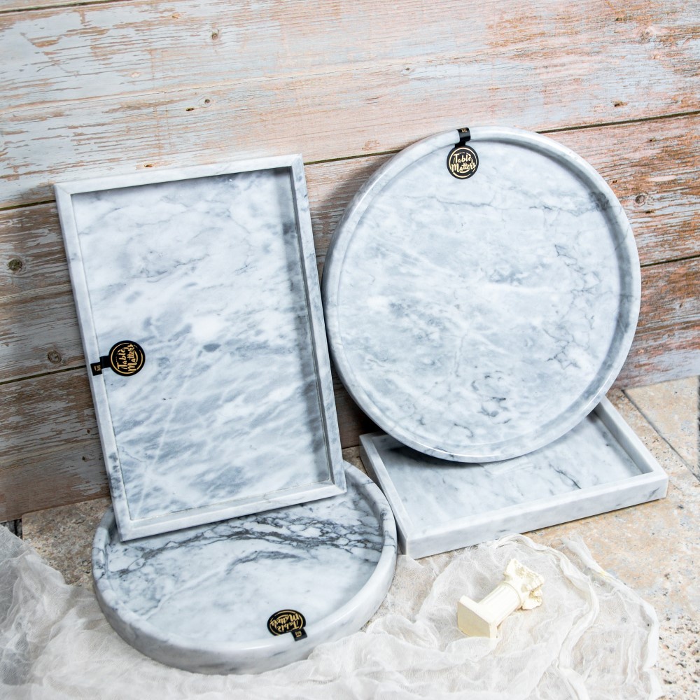 Table Matters - SCANDI - White Marble Serving Tray Collection [Serving ...
