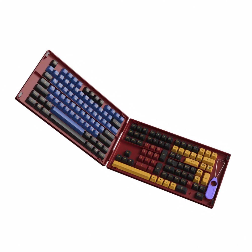 Akko Red & Blue Samurai mechanical keycap set (PBT Double-Shot/ASA ...