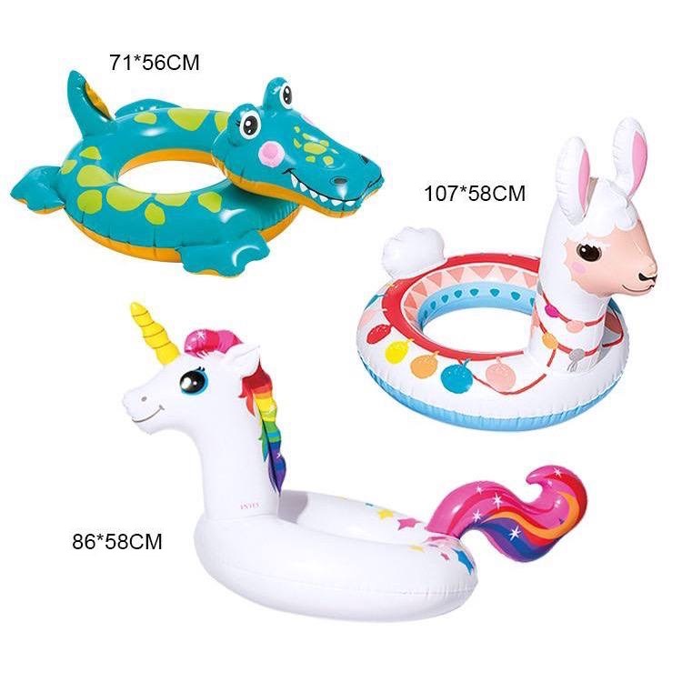 INTEX Inflatable Float Cute Unicorn Animals Swimming Ring 58221 for ...