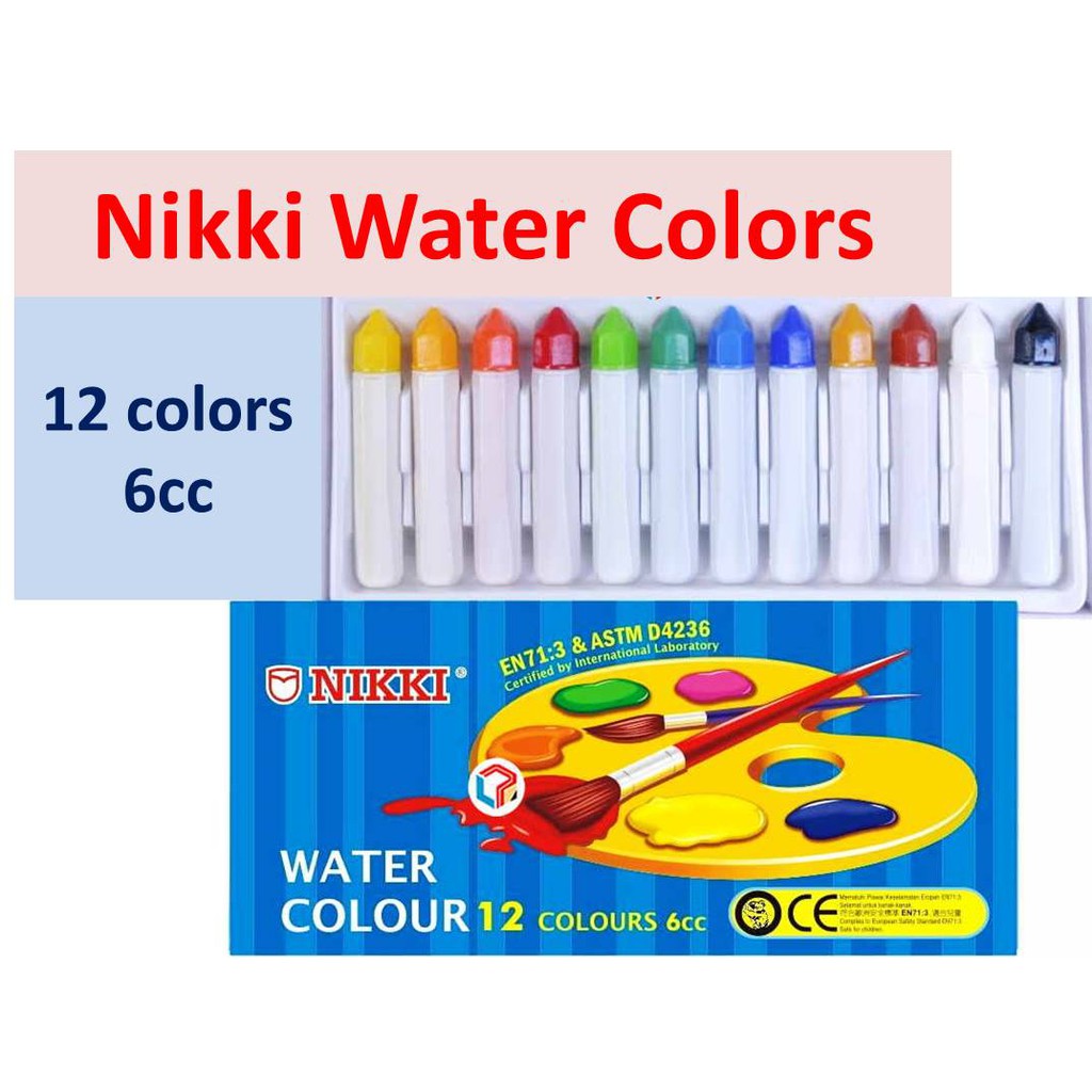 Nikki Water Colour NK-28112 Polar Water Colour 12s 6cc (Air Warna ...