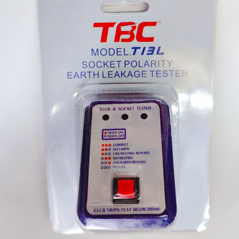 ELCB & Socket Tester 13A 3pin Plug in ( Below 300mA) Penguji Socket ...