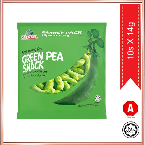 ORIENTAL FAMILY PACK GREEN PEA SNACK 8 PACKS X 14G ASEAN.OS | Shopee ...
