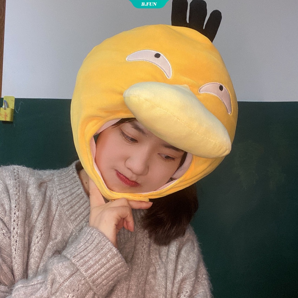Cartoon Pokémon Hat Anime Plush Toy Psyduck Pokemon Stuffed Doll Pillow ...