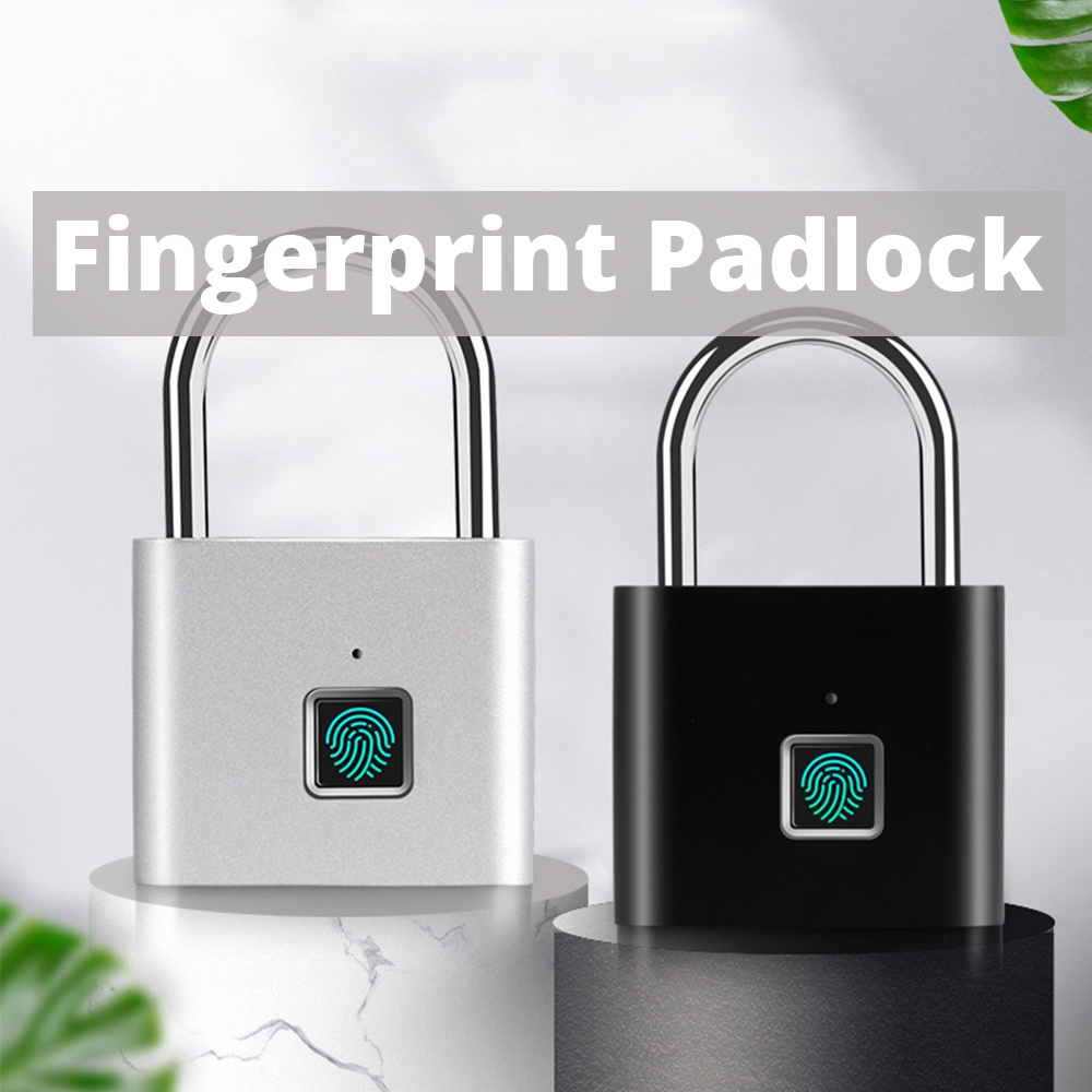 【SG】Fingerprint Padlock Keyless Lock Bluetooth Unlock USB Rechargeable ...